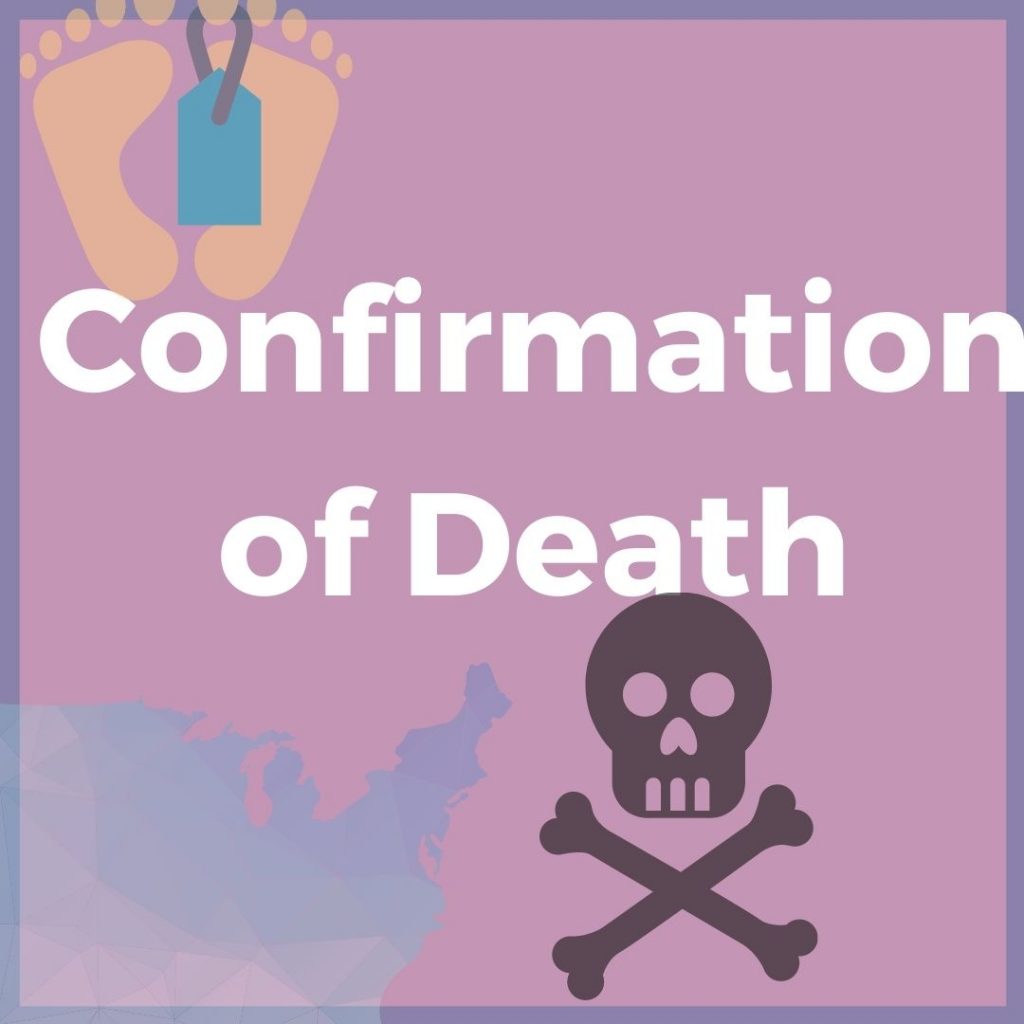 Confirmation of Death - Verrolyne Training